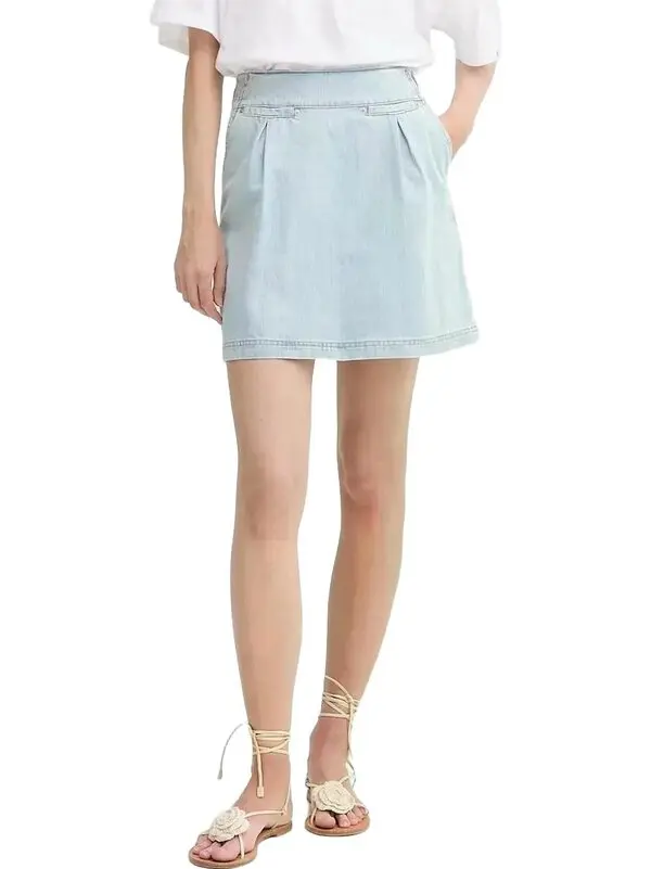 Munthe Upala Denim Mini Skirt - Blue