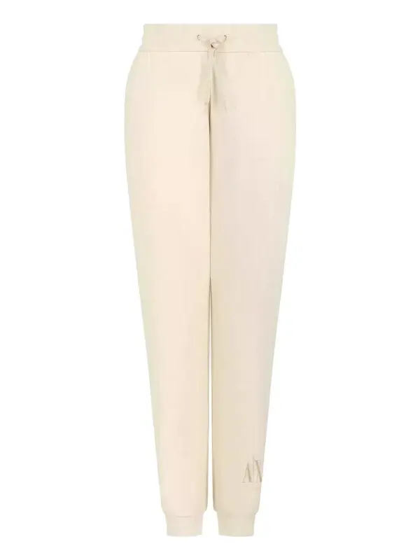 Armani Exchange Embellished-logo Track Pants - Neutrals