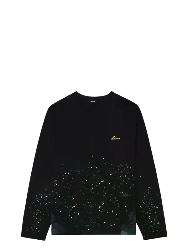 We11Done Paint Splatter Long-sleeved T-shirt - Black