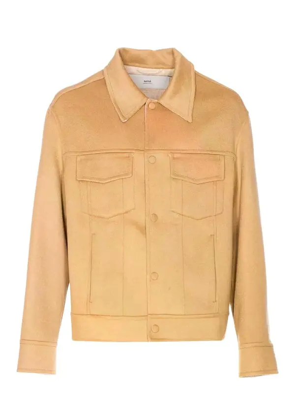 Ami Button-fastening Jacket - Neutrals