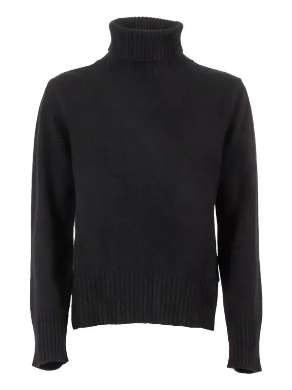 KANGRA Ribbed-trim Roll-neck Sweater - Black