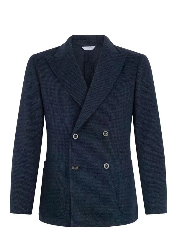 Boglioli Double-breasted Patch-pocket Blazer - Blue