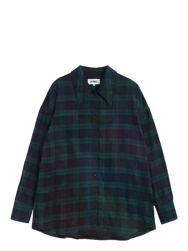 You Must Create Plaid-pattern Shirt - Blue