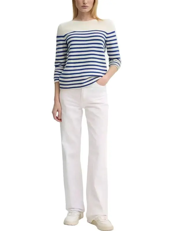 Marc O'polo Striped Organic-cotton Sweater - White