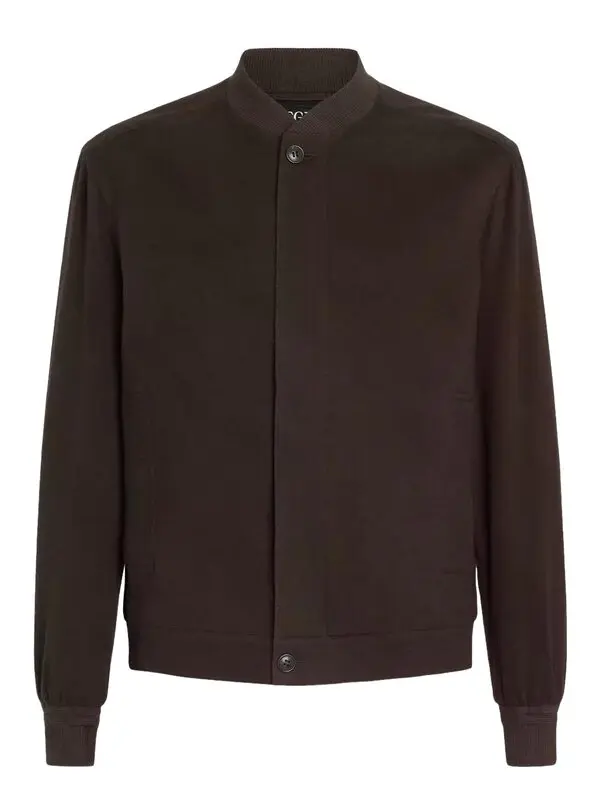 Zegna Oasi Cashmere Bomber Jacket - Brown