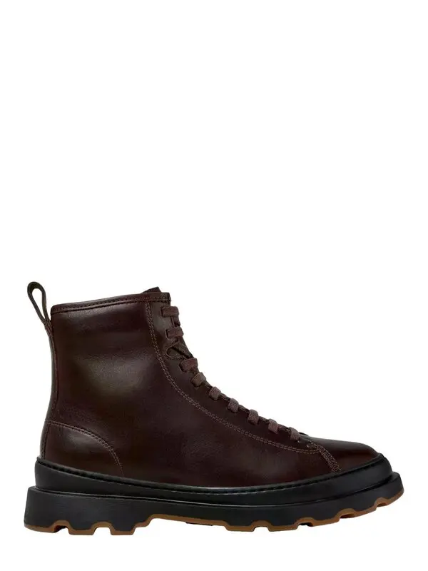 Camper Brutus Leather Combat Boots - Brown