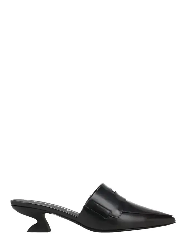 FERRAGAMO Pointed-toe Sculpted-heel Mules - Black