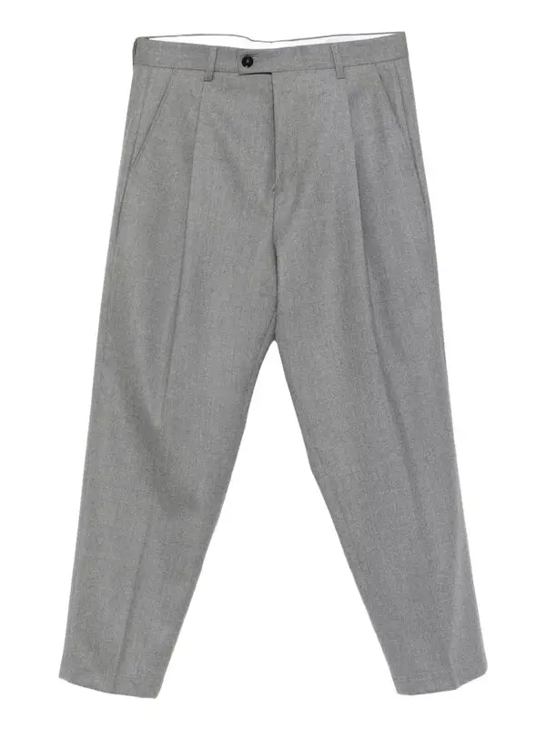 BE ABLE Pleated Side-pocket Trousers - Grey