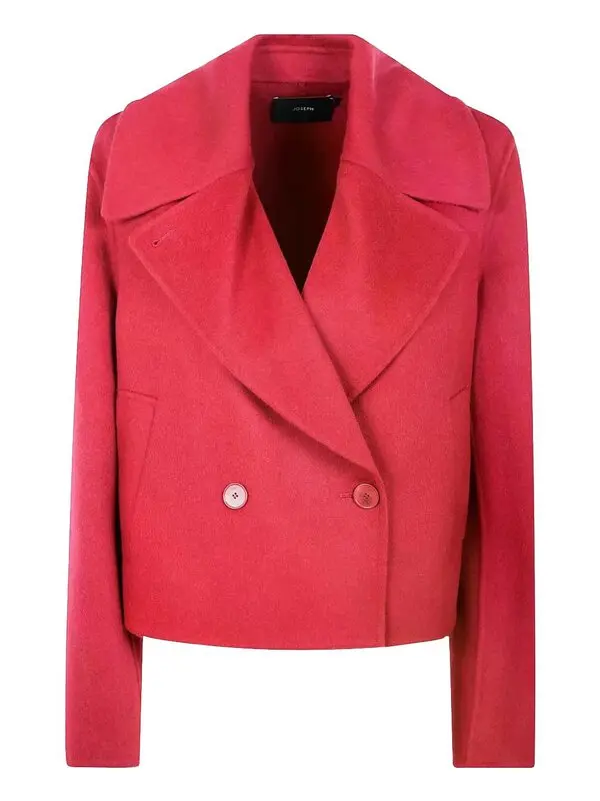 JOSEPH Wool Double-breasted Jacket - Red