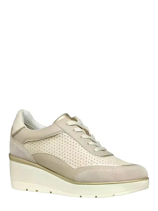 Geox Ilde Wedge Sneakers - Neutrals