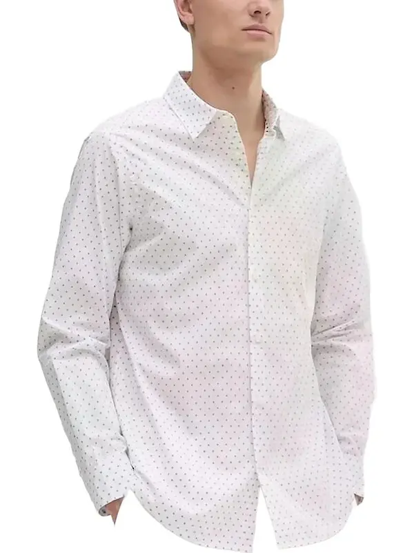 Armani Exchange Micro-dot-print Shirt - White