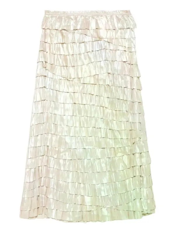 Ulla Johnson Metallic-effect Midi Skirt - Neutrals