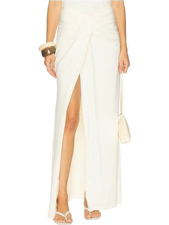 SNDYS. Cantarios Jersey Maxi Skirt - White