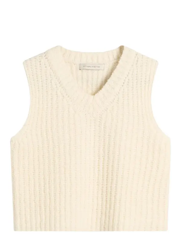 NOTHING WRITTEN Garine Wool Vest - Ivory