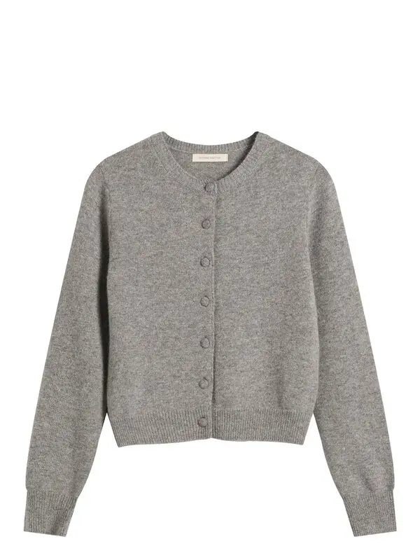 NOTHING WRITTEN Diene Round Cashmere Cardigan - Gray