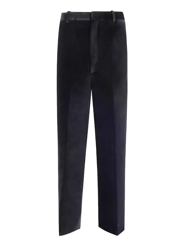JIL SANDER Velvet Straight-leg Trousers - Black