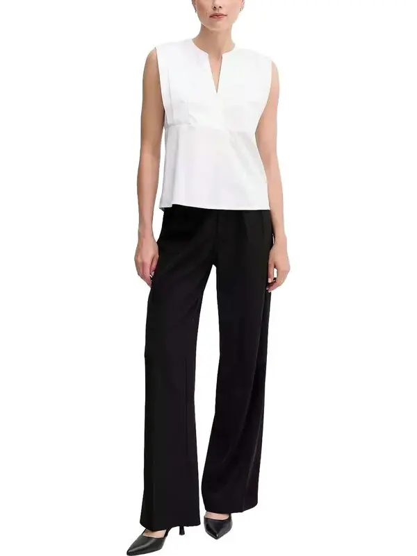 JOOP! Sleeveless V-neck Blouse - White