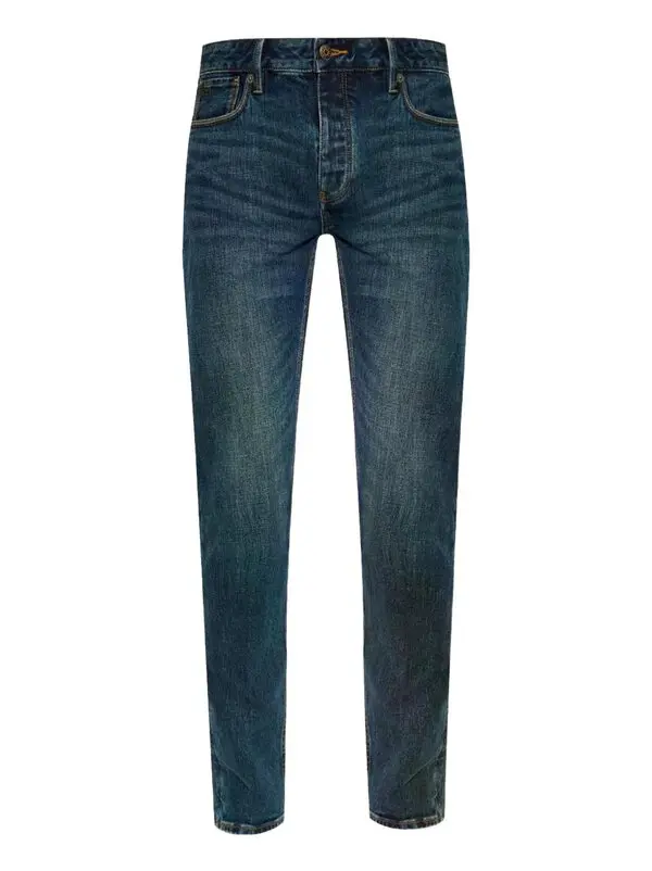 Emporio Armani Logo-plaque Jeans - Blue