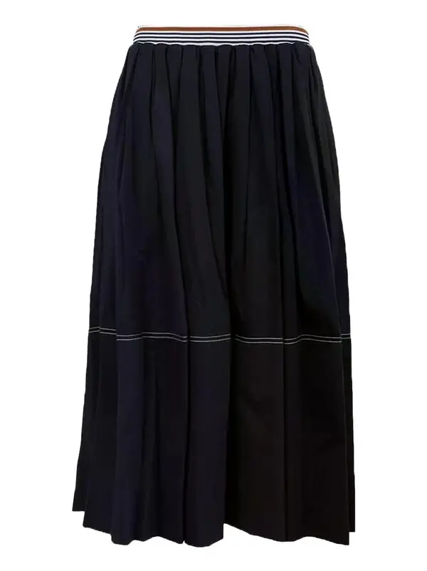 Veronica Beard Evelina Pleated A-line Skirt - Blue