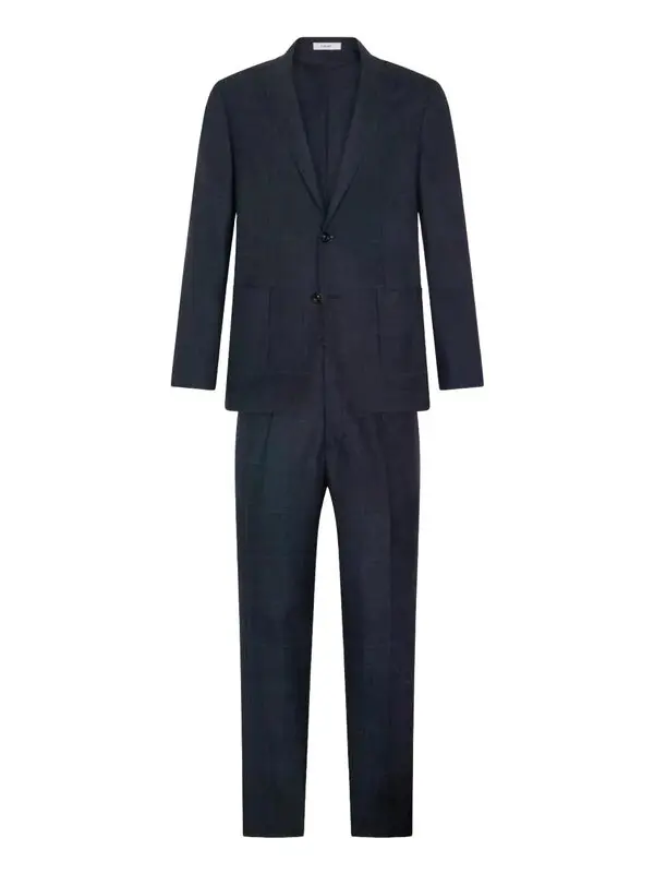 Boglioli Checked Two-pocket Suit - Blue