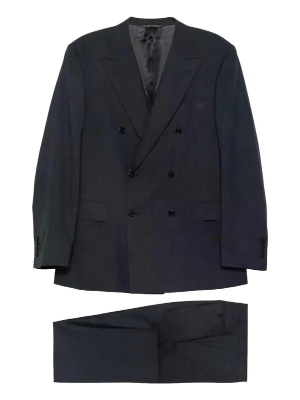 Canali Double-breasted Suit - Blue