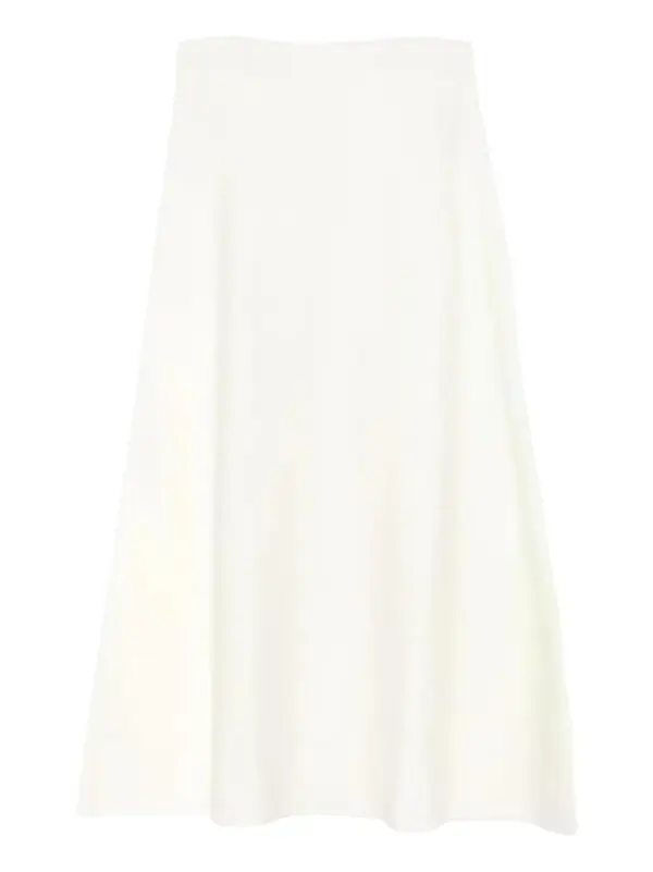 P.a.r.o.s.h A-line Knit Midi Skirt - White