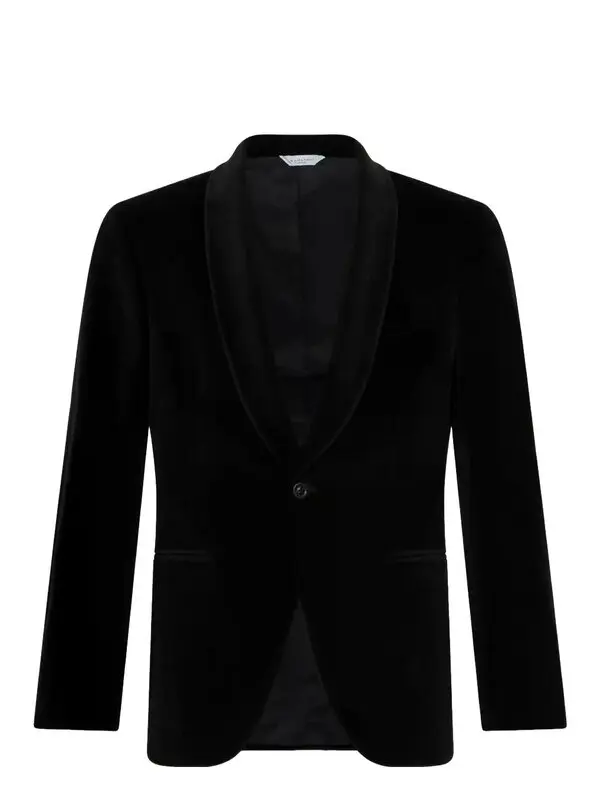 Boglioli Shawl-collar Velvet Blazer - Black