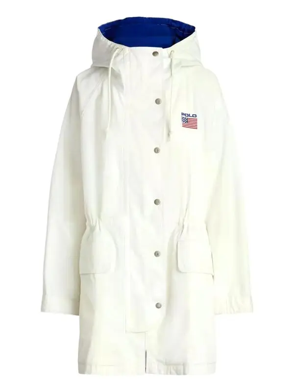 Polo Ralph Lauren Flag-embroidered Drawstring Jacket - White