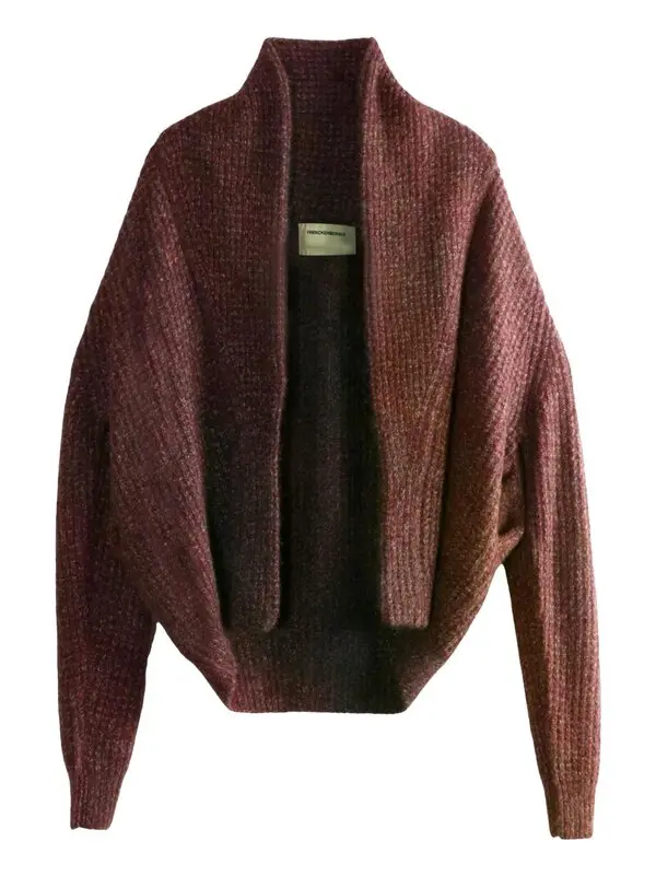 Frenckenberger Shawl-collar Knitted Cardigan - Red
