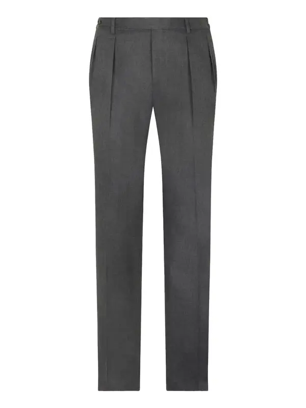 Boglioli Pleated Wool Trousers - Grey