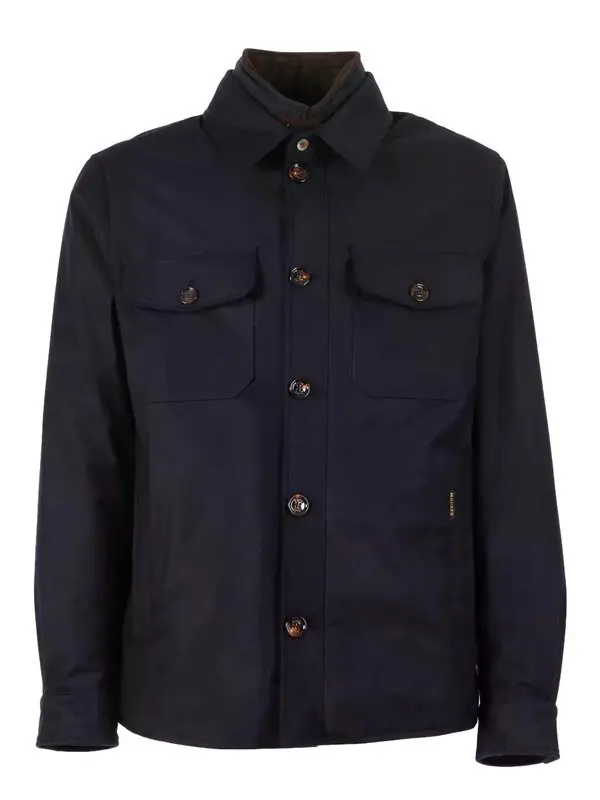 MOORER Duino Button-fastening Shirt Jacket - Blue