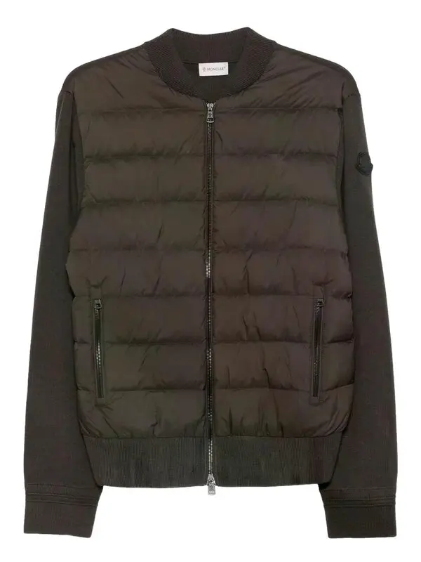 Moncler Padded Zip-up Cardigan - Brown