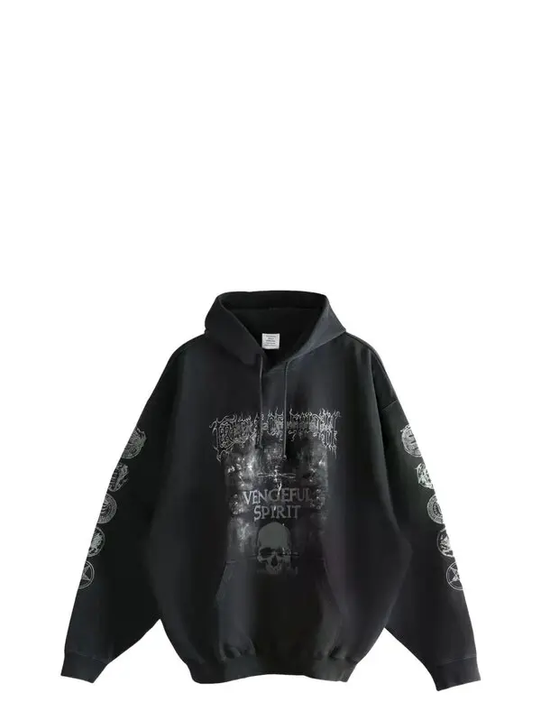 Vetements Graphic-print Hoodie - Black
