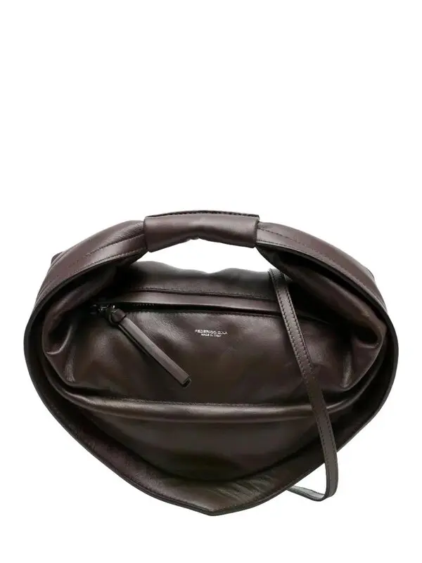 FEDERICO CINA Tortellino Leather Tote - Brown