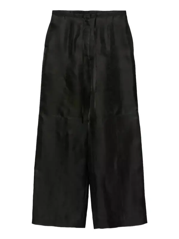RÓHE Silk Drawstring Trousers - Black
