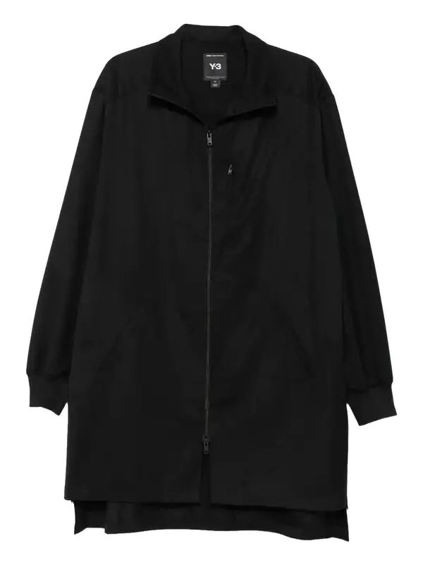 Y3 Zip-front Long Jacket - Black