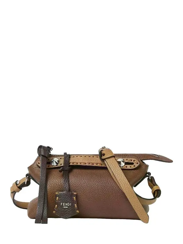 Fendi Mini The Way Selleria Leather Handbag - Brown