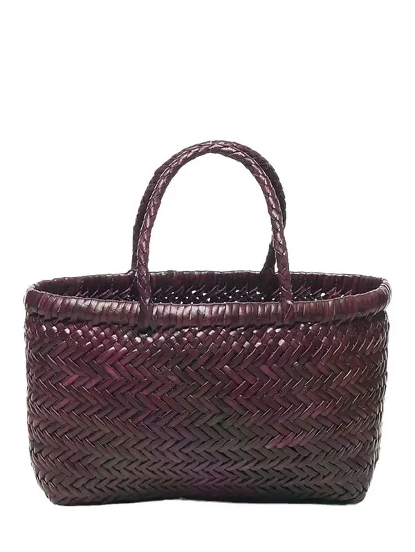 Dragon Diffusion Flat Gora Herringbone-weave Shoulder Bag - Purple