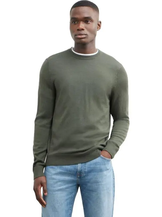 Nordstrom Italian Merino Wool Crewneck Sweater - Green City