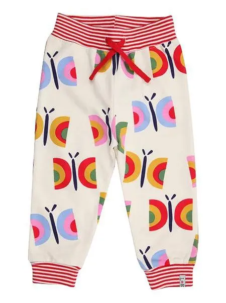 LILLY + SID Organic Cotton Butterfly Print Joggers - Multi