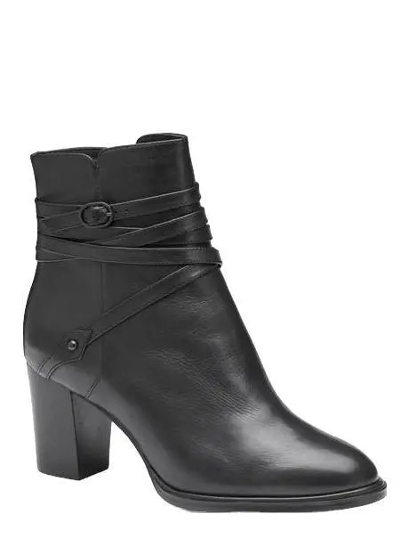 Johnston & Murphy Amy Bootie - Black Nappa Leather