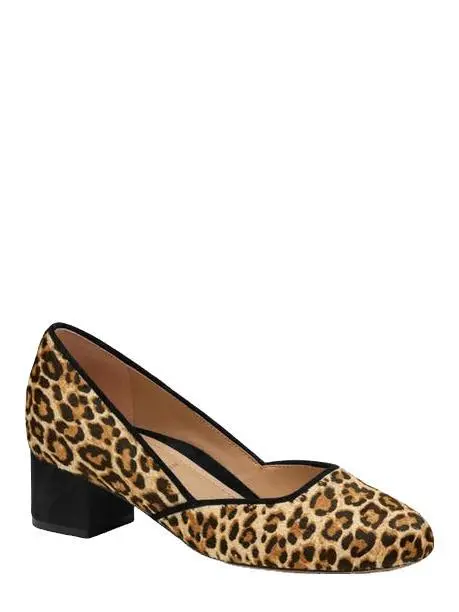 Johnston & Murphy Sienna Block Heel Pump - Leopard Haircalf