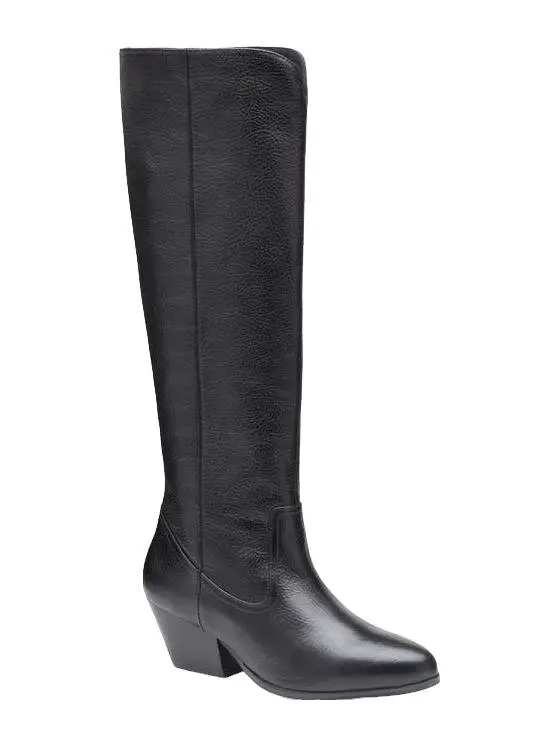 Johnston & Murphy Knee High Boot - Black Full Grain