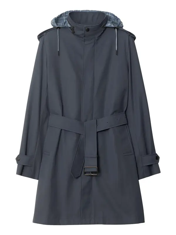 Burberry Cotton Gabardine Trench Coat - Grey