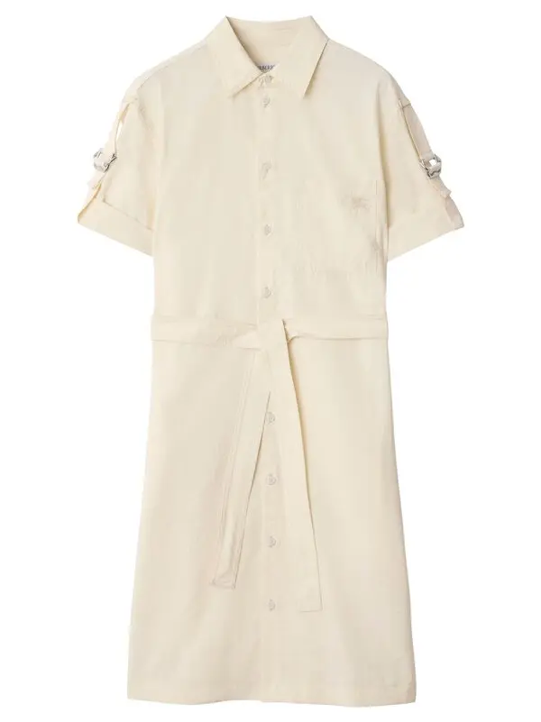 Burberry Silk-blend Shirt Dress - White