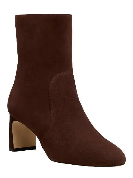 STUART WEITZMAN Babette 60 Leather Bootie - Walnut Suede