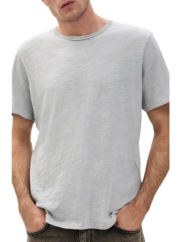 Rag & Bone Classic Flame Slub Cotton T-shirt - Harbor Gray