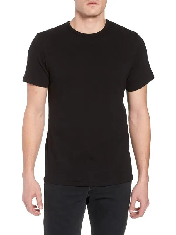 Rag & Bone Classic Flame Slub Cotton T-shirt - Jet Black