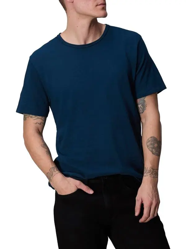 Rag & Bone Classic Flame Slub Cotton T-shirt - Navy