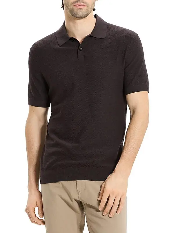 Theory Soris Sweater Polo - Brownwood